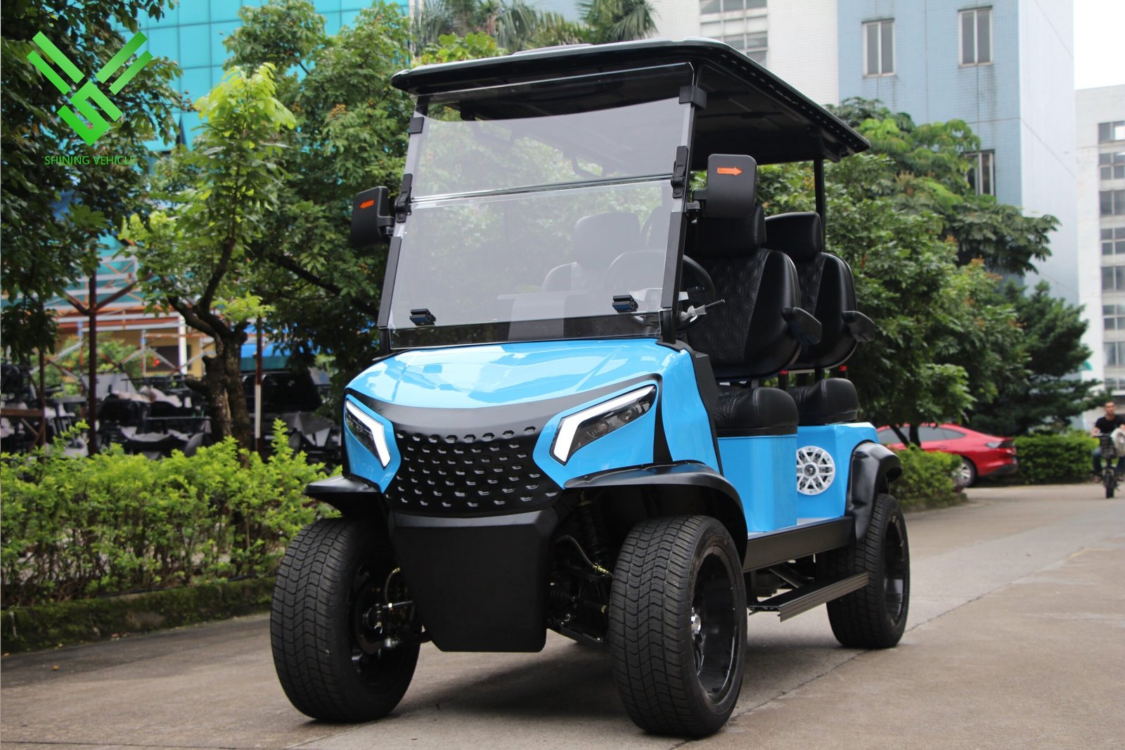 4 6 seater Utility Electric golf cart with Rear storage box - Shining ...