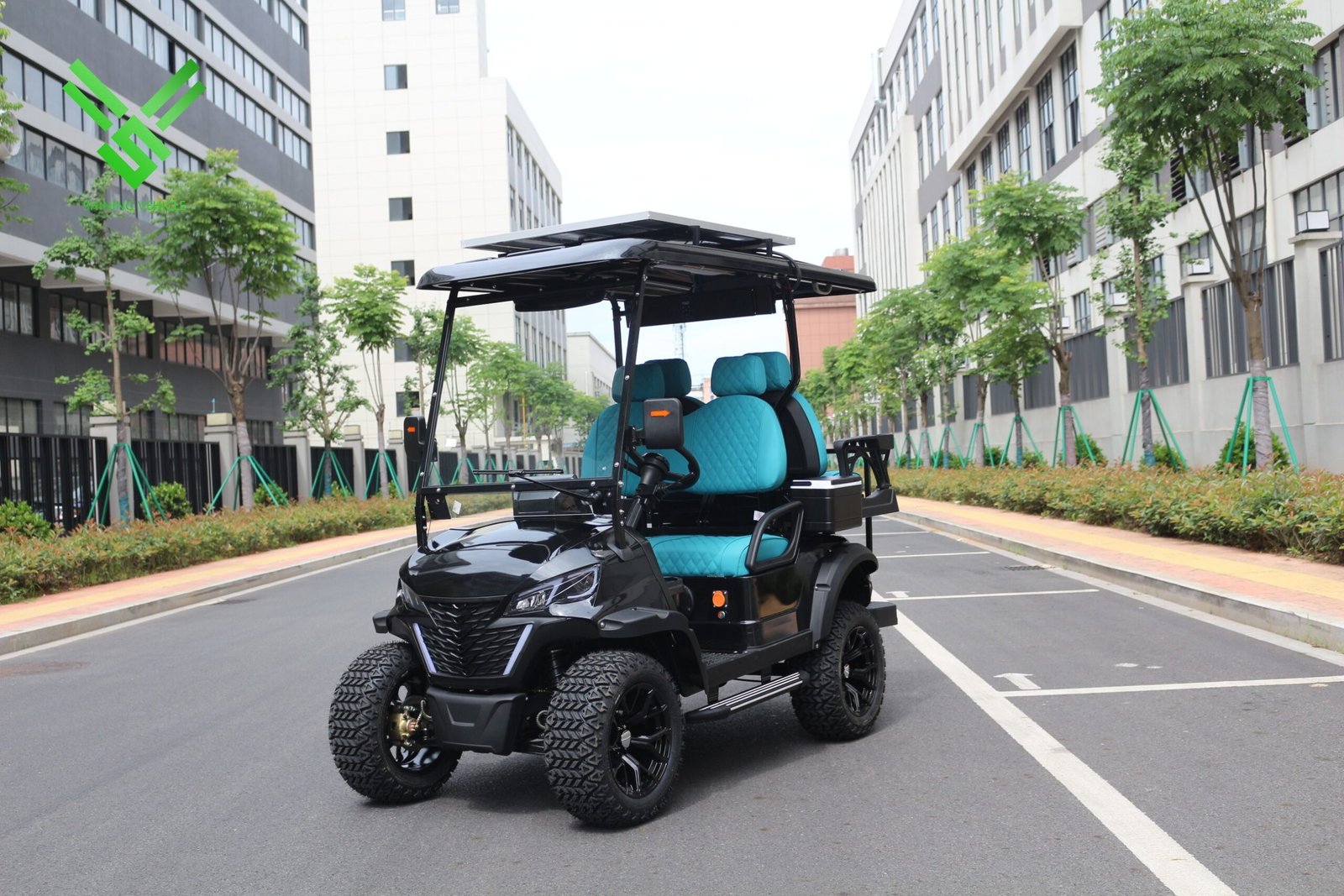 2 zitter Golfwagen Battery golf cart with aluminum cargo box 2 seater ...